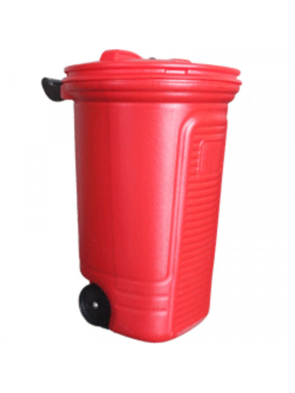 Basurero Con Ruedas 120 Lts. Rojo | RPM Distribuidora