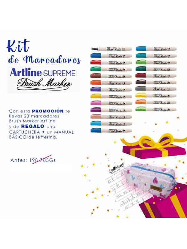 Kit Artline Brush + Cartuchera | RPM Distribuidora