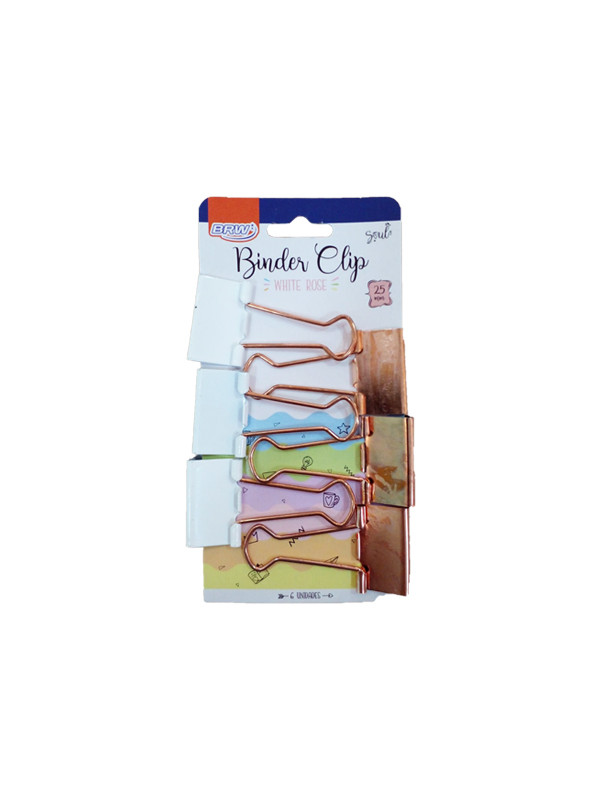 Clips Brw Blanco/Rosa 25mm x6 ref:503 | RPM Distribuidora